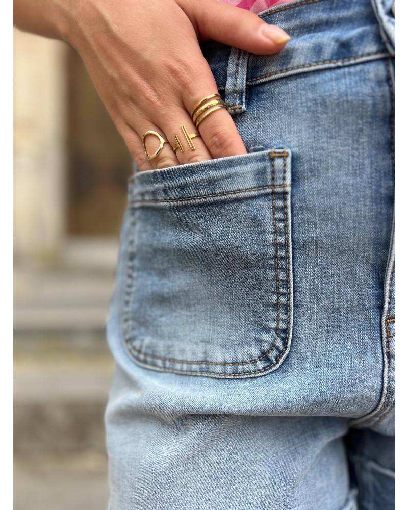 REMY | Short en jean poches carrées femme Maison Onado - So Pretty